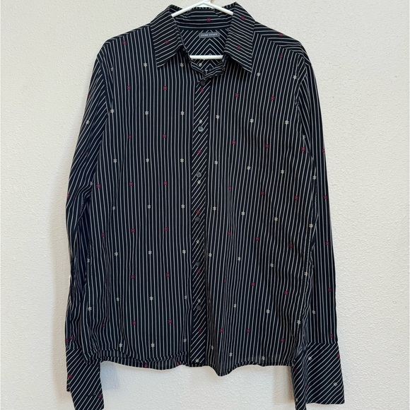 pure stuff | Shirts | Pure Stuff Floral Embroidery Button Down Shirt ...